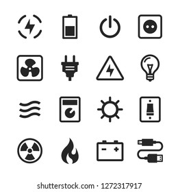 Electric Vector Icon Set Stock Vector (Royalty Free) 1272317917 ...