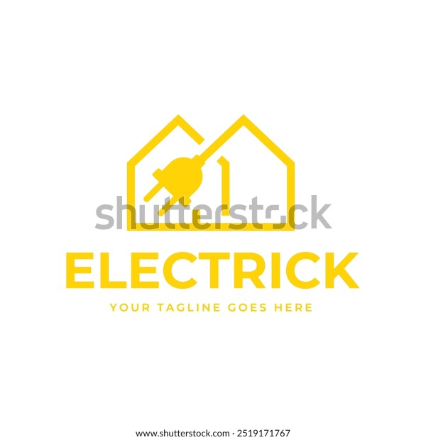 Electrical Power Plug Logo Current Voltage Stock Vector (Royalty Free ...