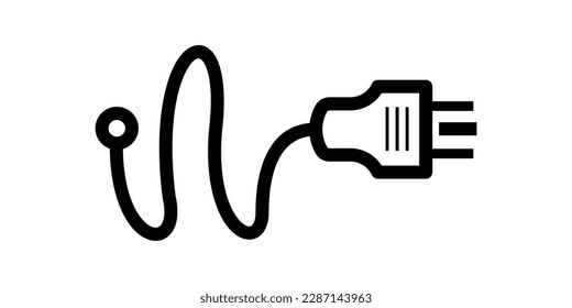 Electrical Socket Cable Design Logo Icon Stock Vector (Royalty Free ...