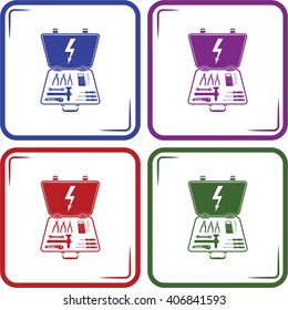 Electrical Toolbox Vector Icon Stock Vector (Royalty Free) 406841593 ...