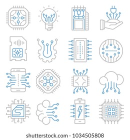 Electronics Outline Vector Icons Stock Vector (Royalty Free) 1034842846 ...