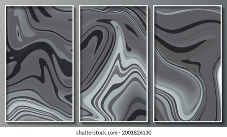 Elegant Monochrome Triptych Overlapping Abstract Shapes Stock Vector (Royalty Free) 2001826130 ...