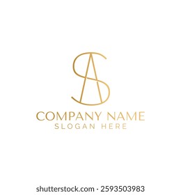 Elegant Sa Monogram Logo Circle Intertwined Stock Vector (Royalty Free ...
