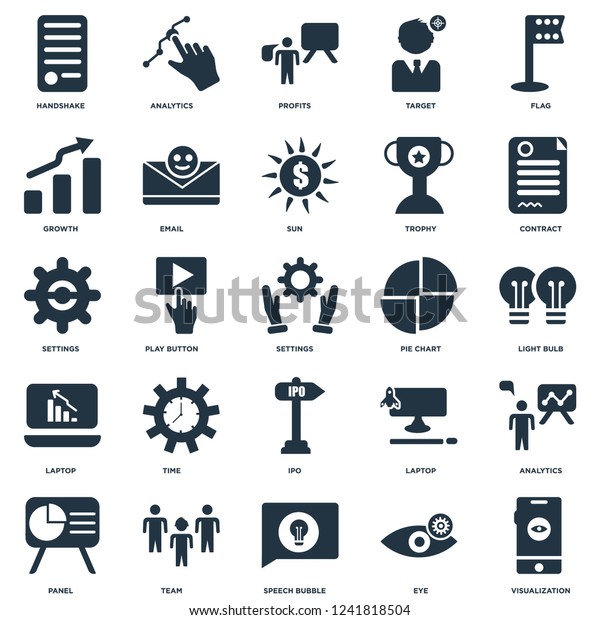 Elements Such Visualization Eye Speech Bubble: vector de stock (libre de regalías) 1241818504 ...