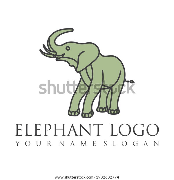 Elephant Outline Logo Simple Vector Illustration Stock Vector (Royalty ...