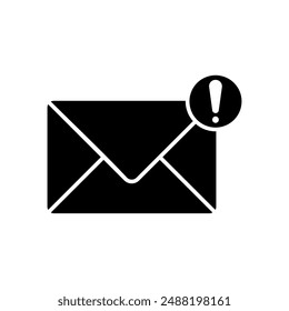 Email Error Icon Silhouette Vector Isolated Stock Vector (Royalty Free ...