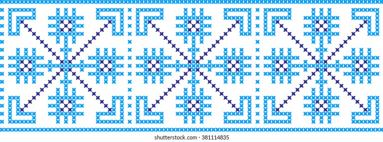 Embroidered Pattern On Transparent Background Stock Vector (Royalty ...