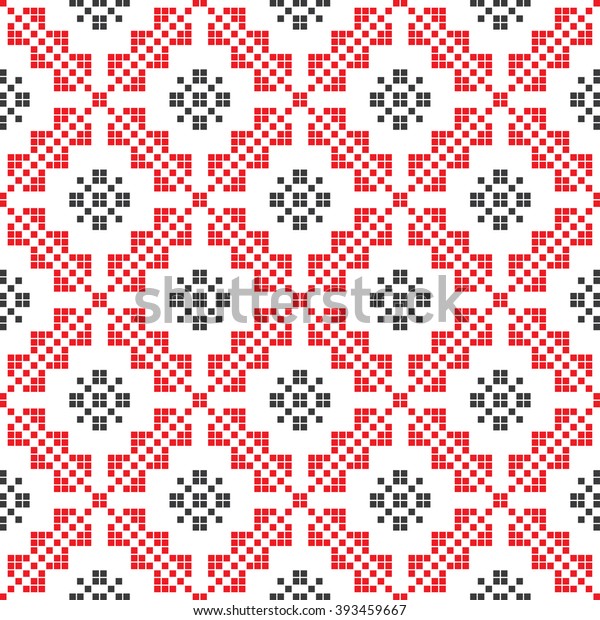 El bordado inspiró un patrón impecable.: vector de stock (libre de ...