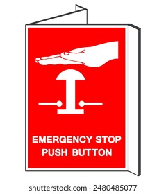 Emergency Stop Push Button Symbol Signvector Stock Vector (Royalty Free ...