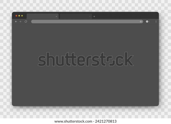 Empty Gray Browser Window On Transparent Stock Vector (Royalty Free) 2421270813 | Shutterstock