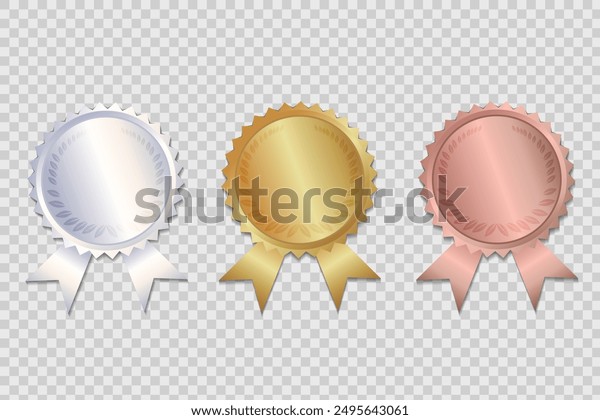 Empty Medals First Second Third Place Stock Vector (Royalty Free ...