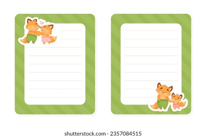 Animal Head Paper Note Card Reminder Stock Vector (Royalty Free ...