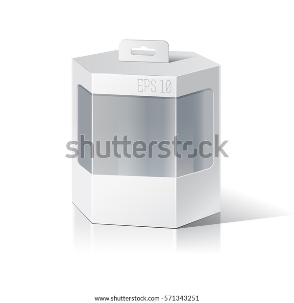 Empty Package Box Transparent Plastic Window Stock Vector (Royalty Free ...