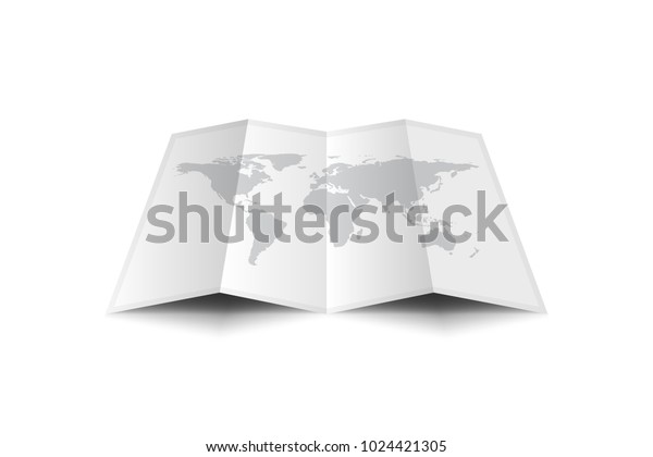 Empty Vector Worldmap Isolated On White Stock Vector (Royalty Free ...