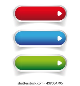 Empty Web Buttons Vector Gree Blue Stock Vector (Royalty Free ...
