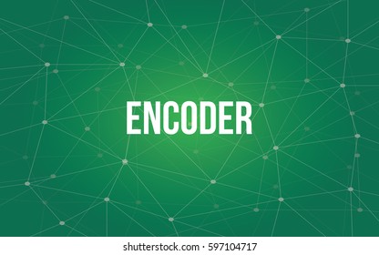 Encoder White Text Illustration Green Constellation Stock Vector ...