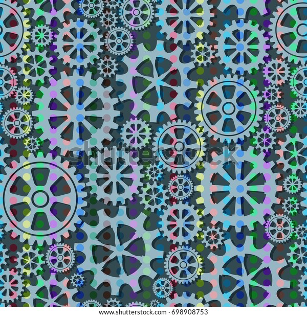 Endless Background Gears Wheels Vector Illustration Stock Vector ...