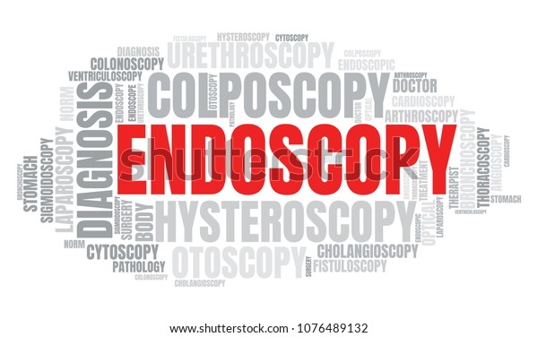 Endoscopy Word Cloud Vector Diagnosis Collage Stock Vector (Royalty ...