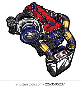 Engine Vector Art Style Stock Vector (Royalty Free) 2263505237 ...