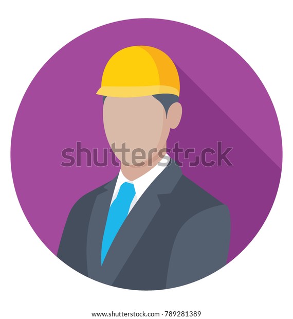 Engineer Flat Colored Icon Stock Vector (Royalty Free) 789281389 ...