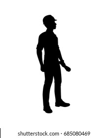 Engineer Helmet Silhouette Isolated Vector Stock Vector (Royalty Free ...