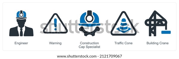 Engineer Warning Icon Concept Stock Vector (Royalty Free) 2121709067 ...