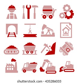 Engineering Mining Worker Icon Set Stock Vector (Royalty Free ...