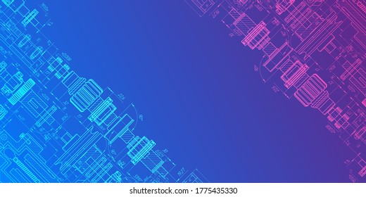 Engineering Projecttechnical Drawing Background Drawing Rotating Stock ...