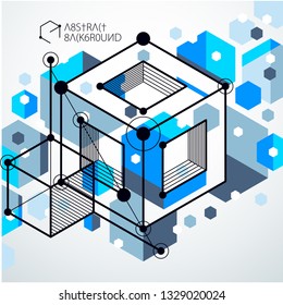 Engineering Technology Vector Blue Wallpaper Made Stock Vector (Royalty ...