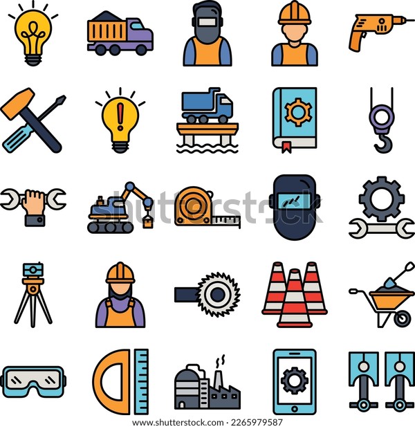 Engineering Vector Icons Architecture Icons Pack Stock Vector (Royalty ...