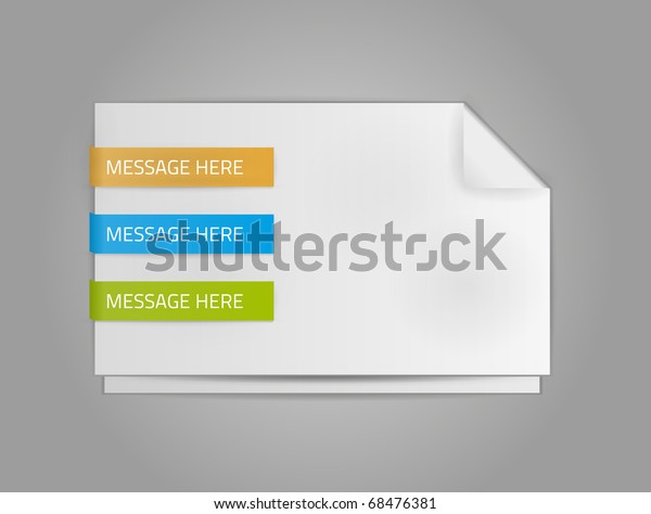 Eps10 Vector Message Labels Your Design Stock Vector (Royalty Free ...