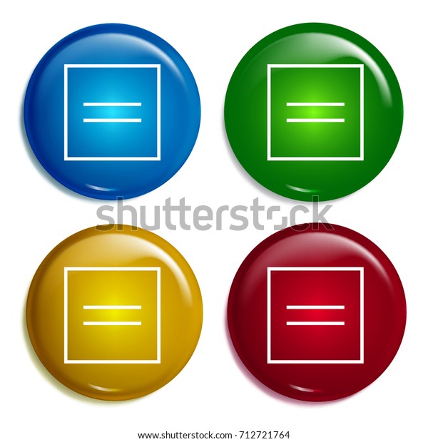 Equal Multi Color Gradient Glossy Badge Stock Vector (Royalty Free ...