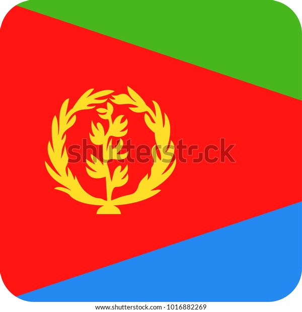 Eritrea Flag Vector Square Flat Icon Stock Vector (Royalty Free) 1016882269 | Shutterstock
