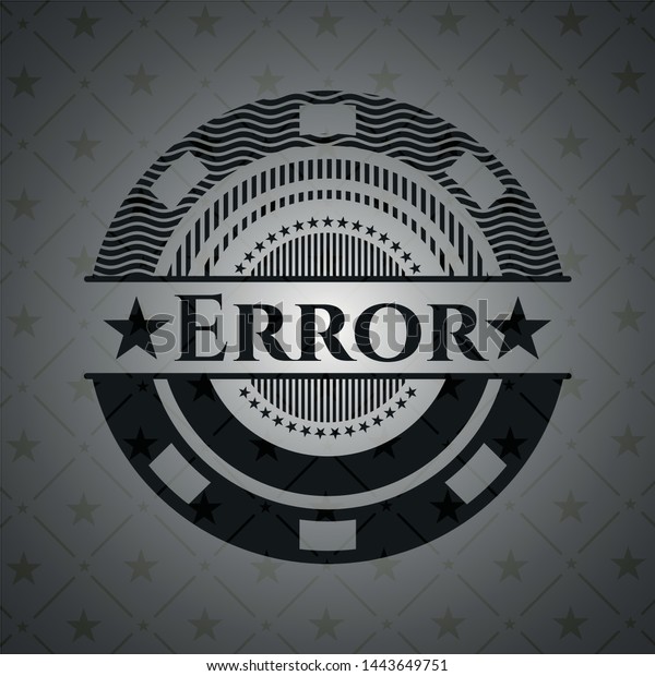 Error Dark Emblem Retro Vector Illustration Stock Vector (Royalty Free ...