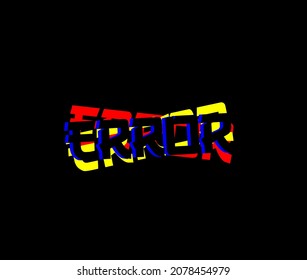 Error Text Sign Label Vector Illustration Stock Vector (Royalty Free ...