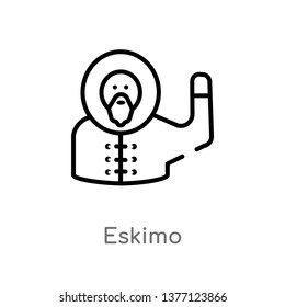 Eskimo Icon On White Background Simple Stock Vector (Royalty Free ...