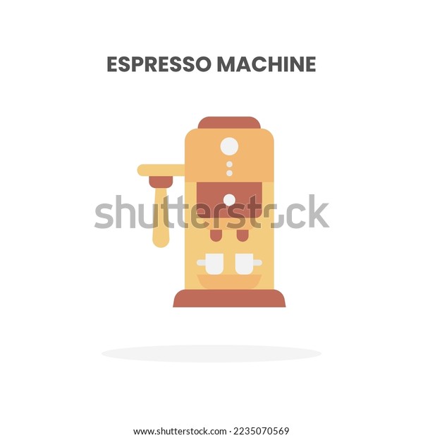 Espresso Machine Icon Flat Vector Illustration Stock Vector (Royalty ...