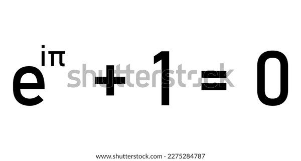 Eulers Identity Mathematics Vector Stock Vector (Royalty Free ...