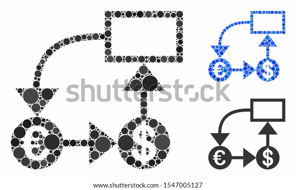 Euro Dollar Flow Chart Composition Circle Stock Vector (Royalty Free ...