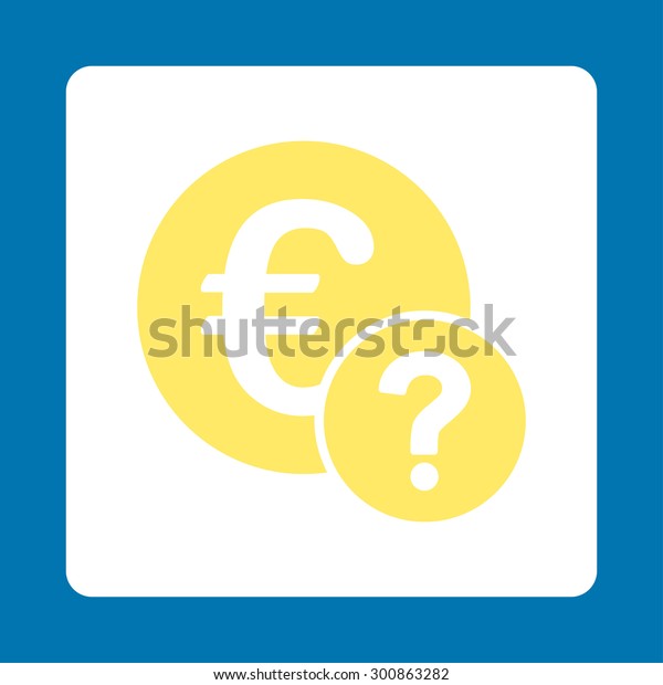 Euro Status Icon Vector Style Yellow Stock Vector (Royalty Free ...