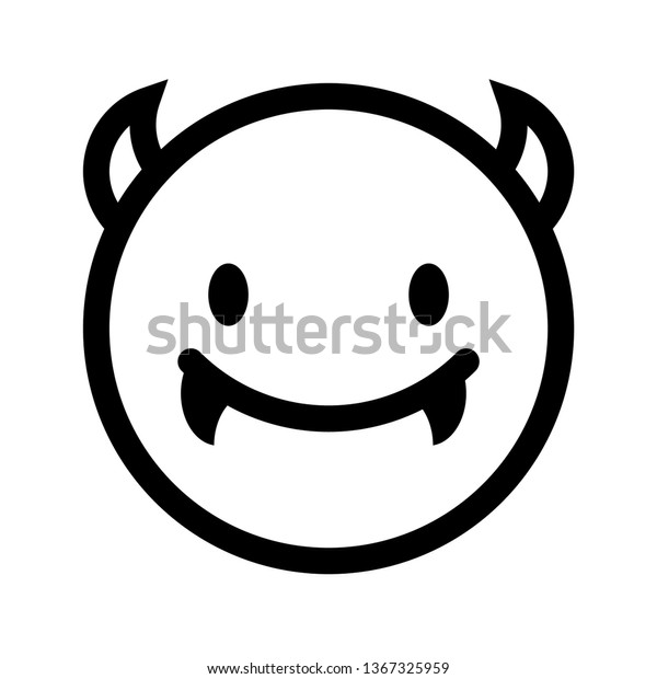 Evil Emoji Icon Vector Stock Vector (Royalty Free) 1367325959 ...