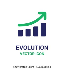 Evolution Rise Graph Progress Icon Stock Vector (Royalty Free ...