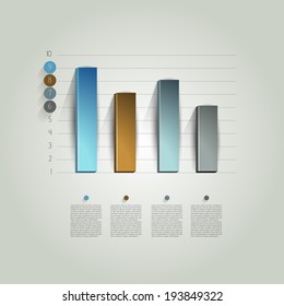 Example Business 3d Design Graph Infographics Stock Vector (Royalty ...