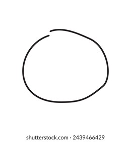 Example Circular Line Shape That Disproportionate Stock Vector (Royalty ...