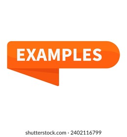 Examples Orange Rectangle Rounded Ribbon Shape Stock Vector (Royalty ...