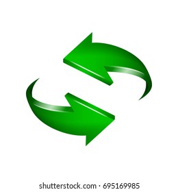 Exchange Green Arrows Vector Stock Vector (Royalty Free) 695169985 ...