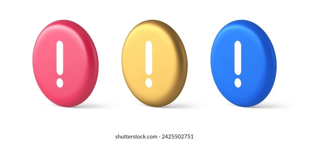 Exclamation Mark Keyboard Button Important Attention Stock Vector ...