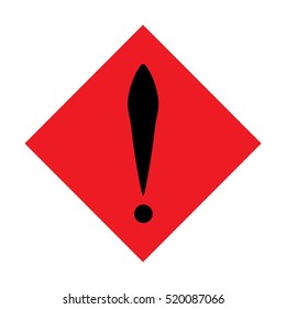 White Exclamation Mark Red Square Vector Stock Vector (Royalty Free ...