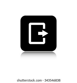 Exit Icon Vector Exit Symbol Stock Vector (Royalty Free) 1409950370 ...