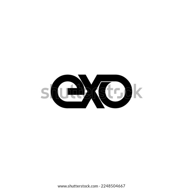 Exo Lettering Initial Monogram Logo Design Stock Vector (Royalty Free ...
